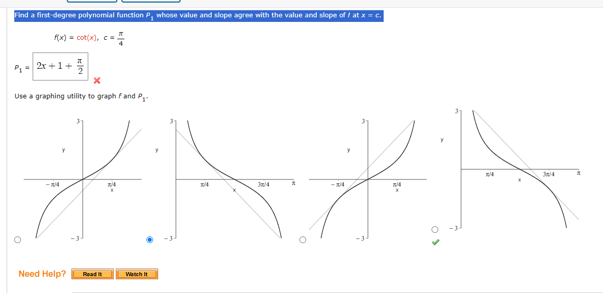 Solved Find a first-degree polynomial function P1 ﻿whose | Chegg.com