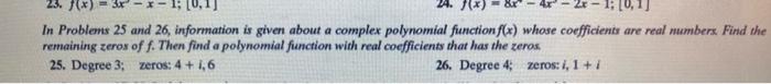 Solved In Problens 25 and 26, information is given about a | Chegg.com Solved In Problens 25 and 26, information is given about a | Chegg.com