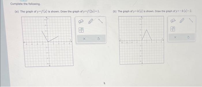 Solved (a) The graph of y=f(x) is shown. Draw the graph of | Chegg.com