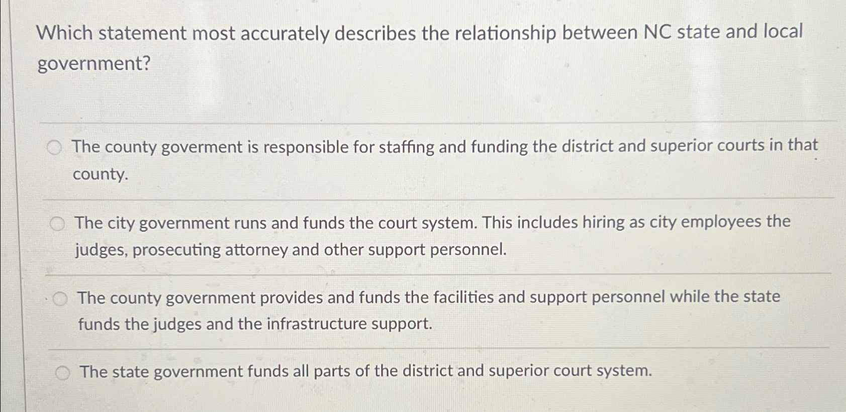 Solved Which statement most accurately describes the | Chegg.com