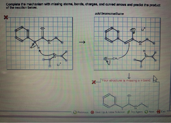 Solved Complete the mechanism with missing atoms, bonds, | Chegg.com