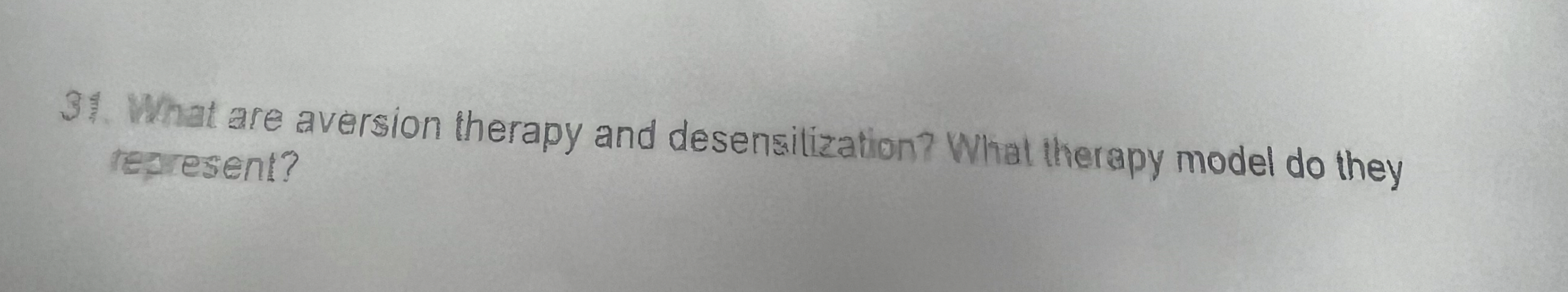 Solved What are aversion therapy and desensilization? What | Chegg.com
