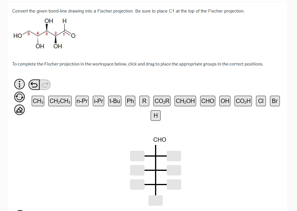 Solved Convert the given bond-line drawing into a Fischer | Chegg.com