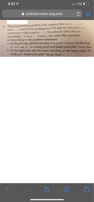 Solved 4:51 ..ILTED colstate.view.usg.edu ☺ 4. This | Chegg.com