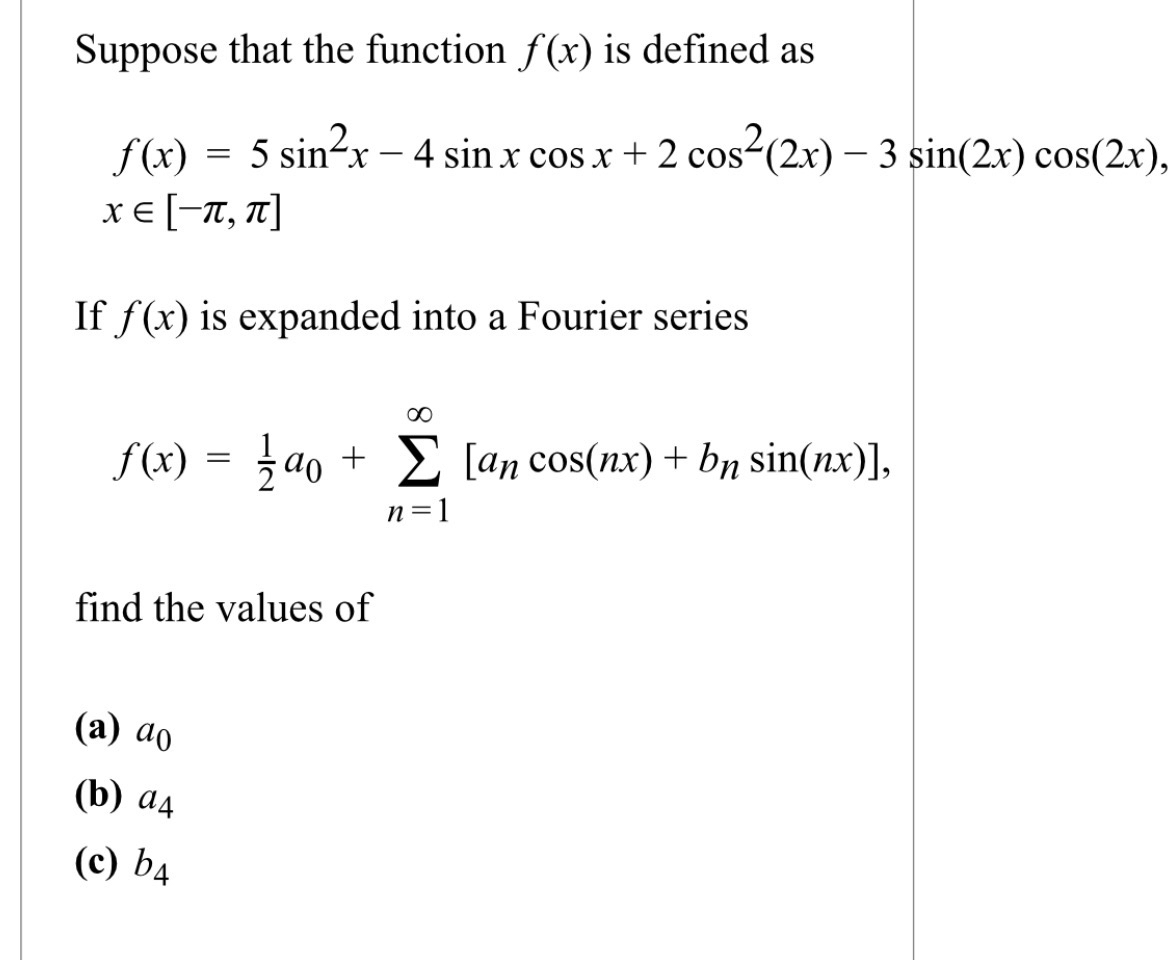 Solved Suppose that the function f(x) ﻿is defined | Chegg.com