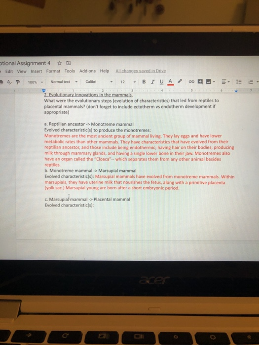Solved tional Assignment 4 Edit View Insert Format Tools | Chegg.com