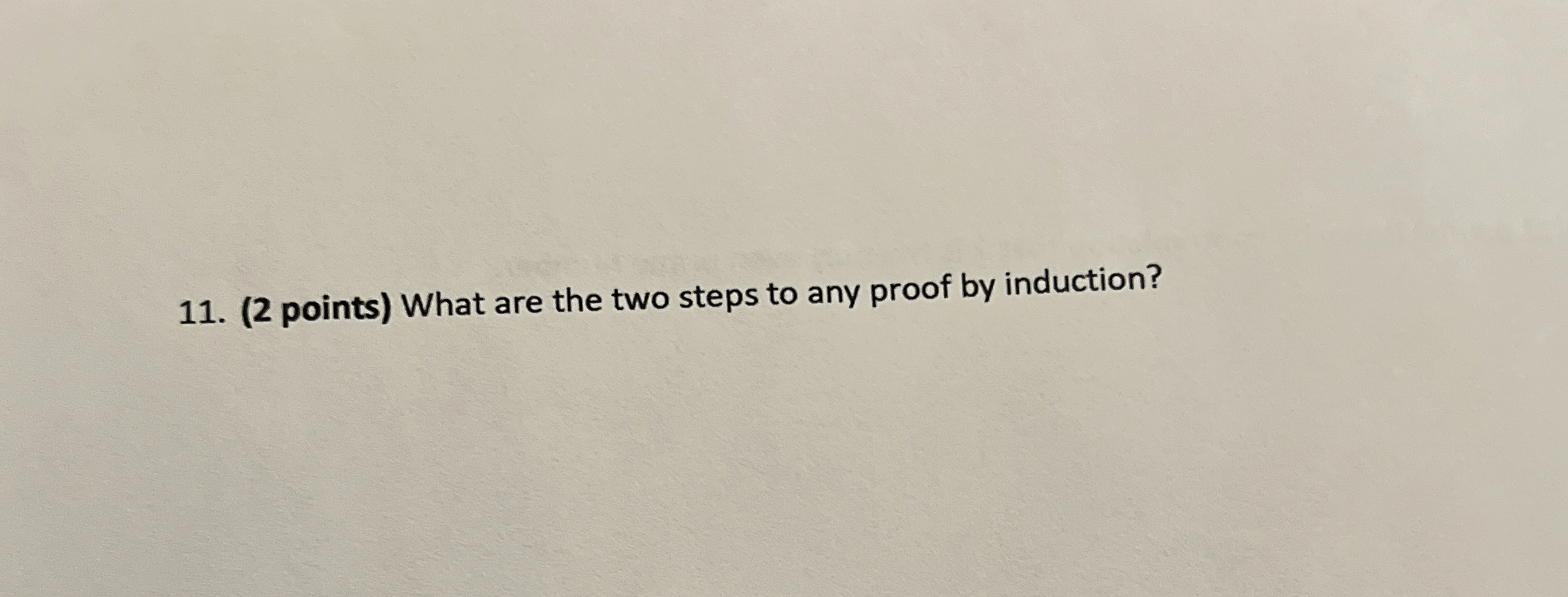 Solved (2 ﻿points) ﻿What are the two steps to any proof by | Chegg.com