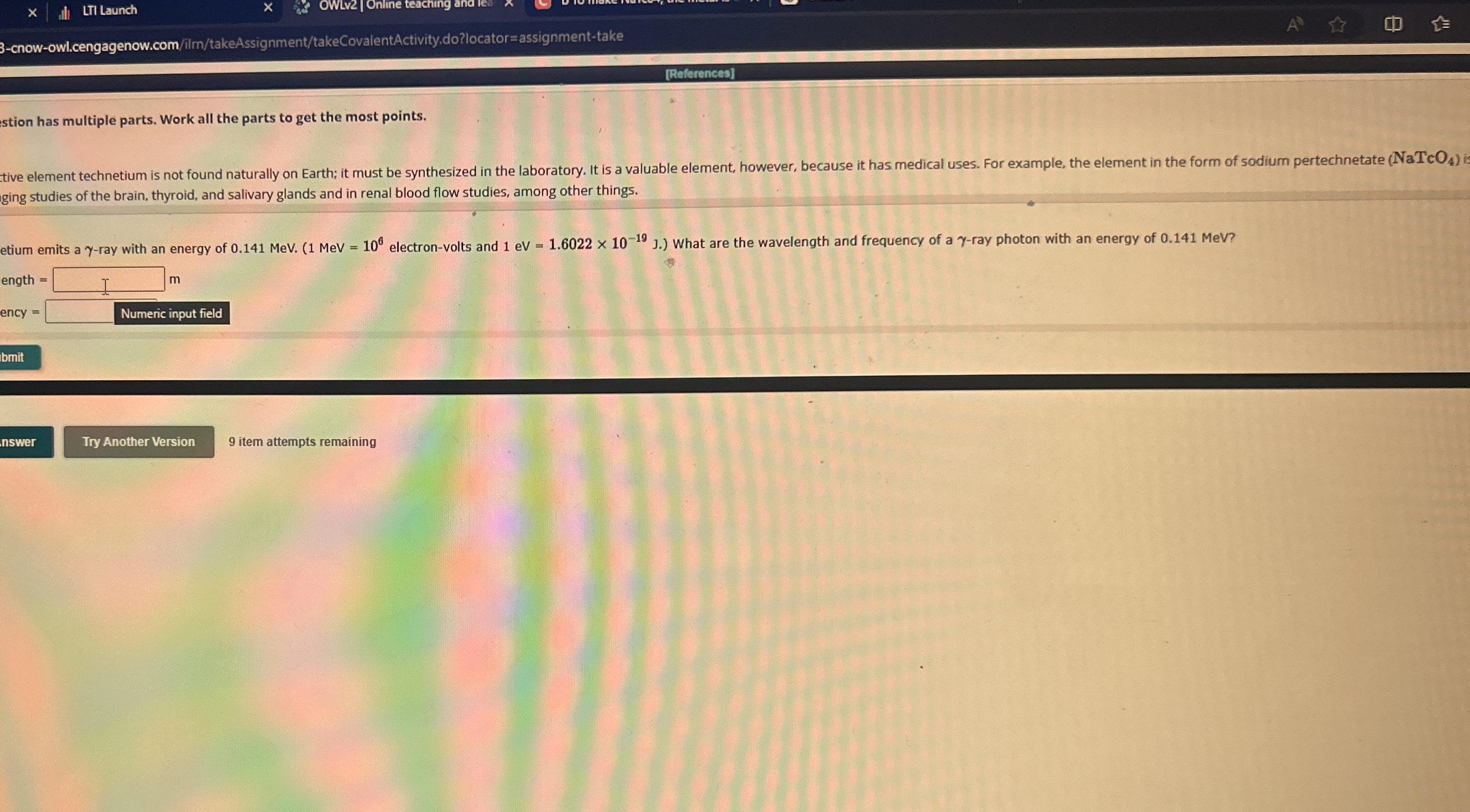 Solved LTI LaunchOWLve|Onine teaching | Chegg.com