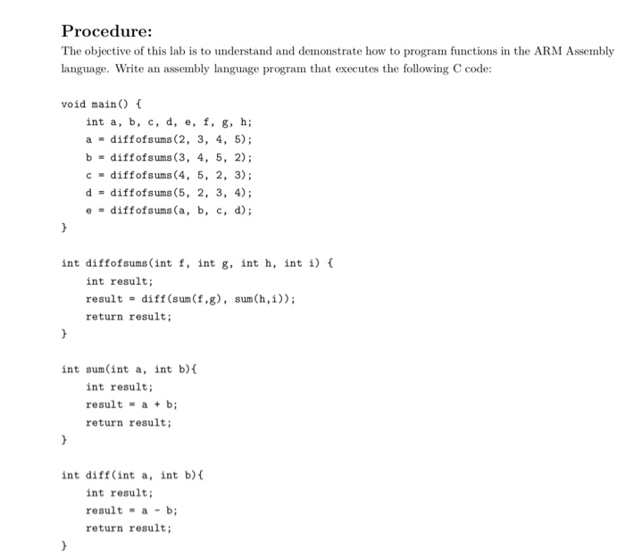 Solved Procedure: The objective of this lab is to understand | Chegg.com