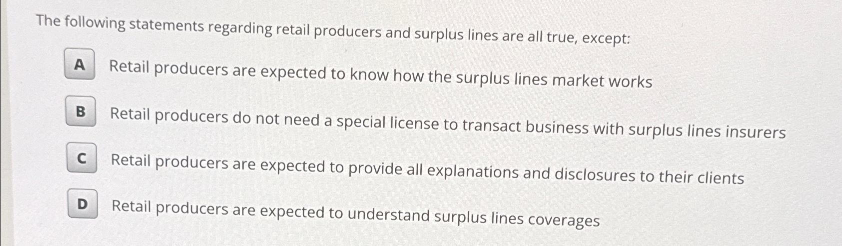 Solved The following statements regarding retail producers | Chegg.com