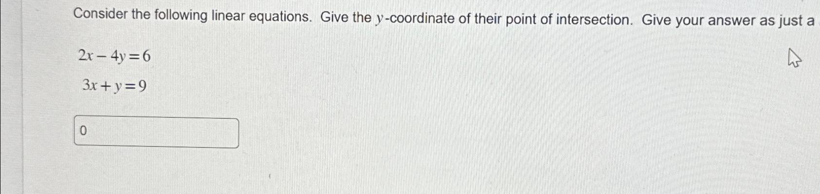 Solved Consider the following linear equations. Give the | Chegg.com