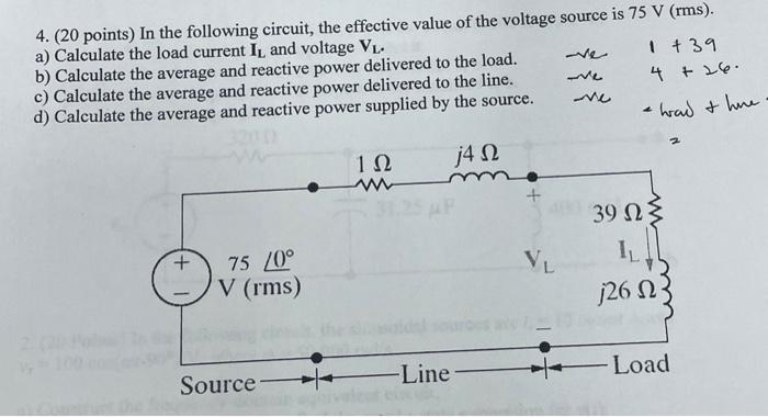 Solved 4. (20 points) In the following circuit, the | Chegg.com