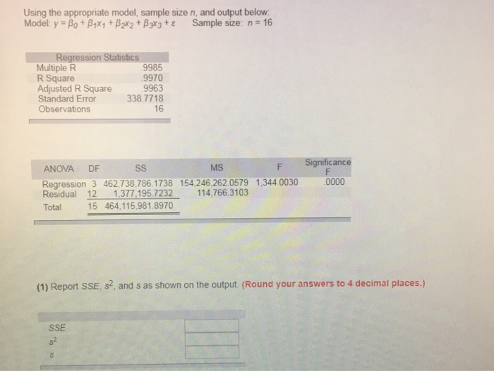 Solved Using the appropriate model, sample size n, and | Chegg.com