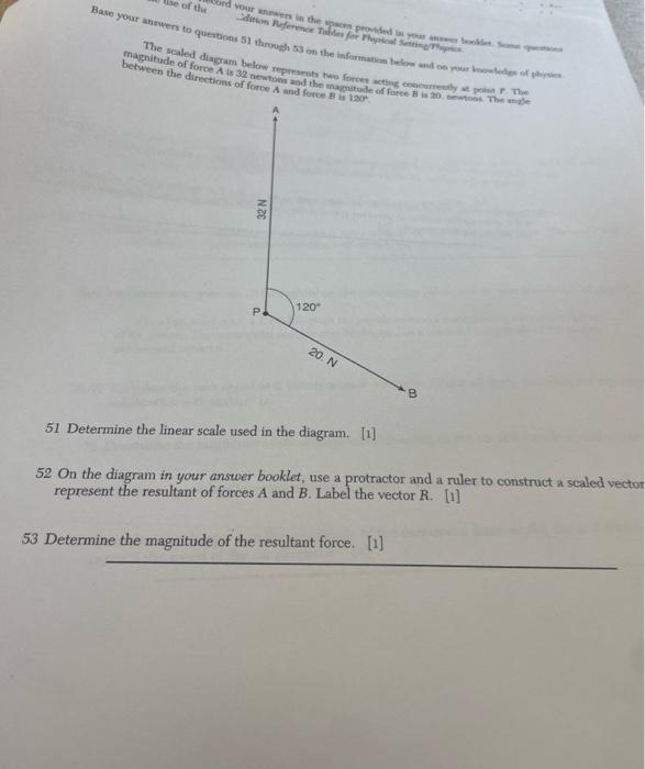 Solved 51 Determine the linear scale used in the diagram, | Chegg.com