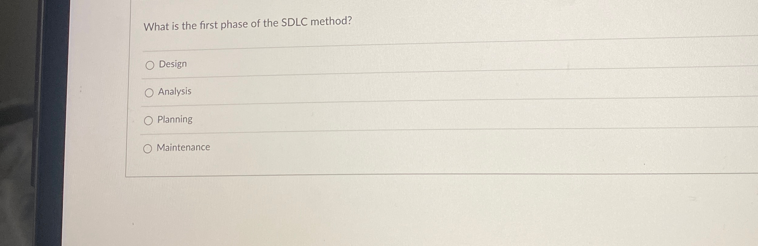 Solved What is the first phase of the SDLC | Chegg.com
