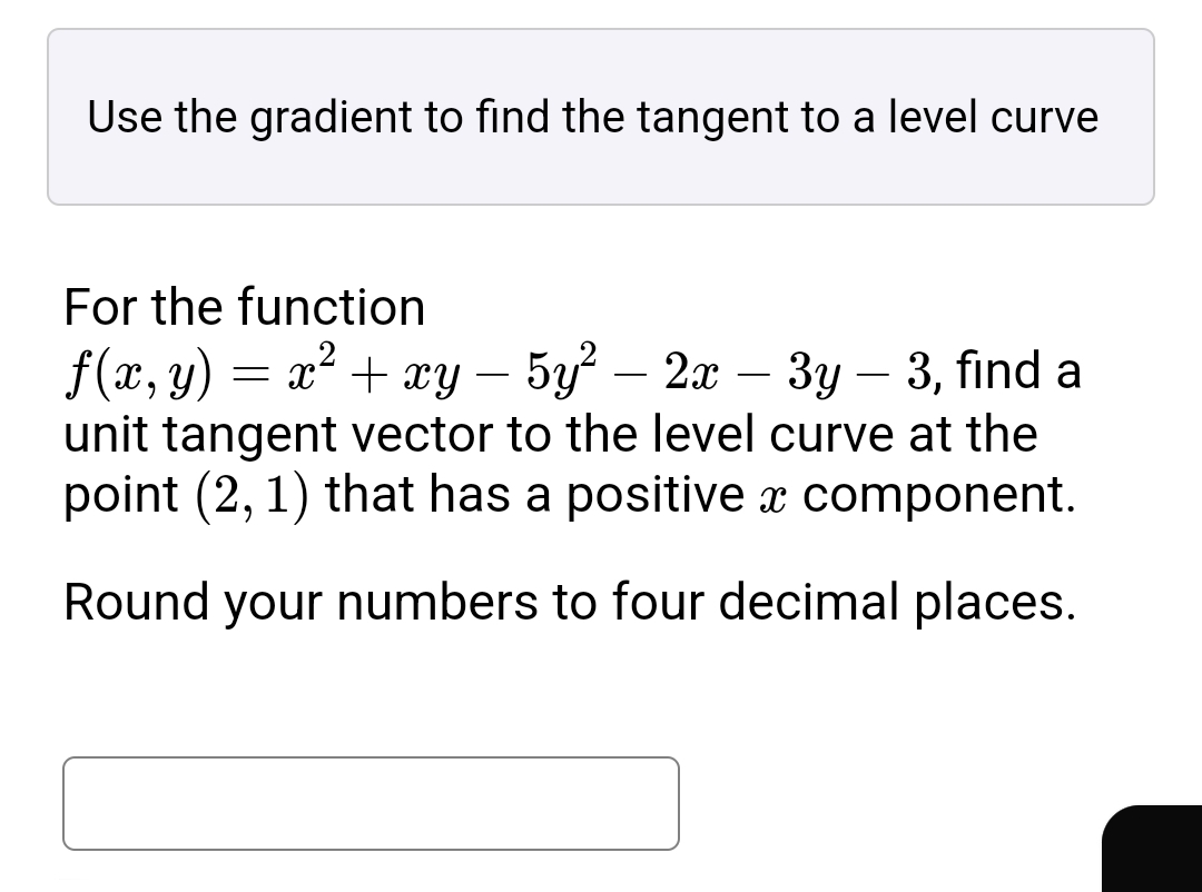 Solved Use the gradient to find the tangent to a level | Chegg.com