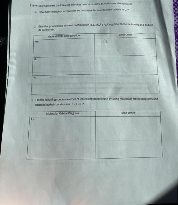 Solved EXERCISES: Complete the following exercises. You must | Chegg.com