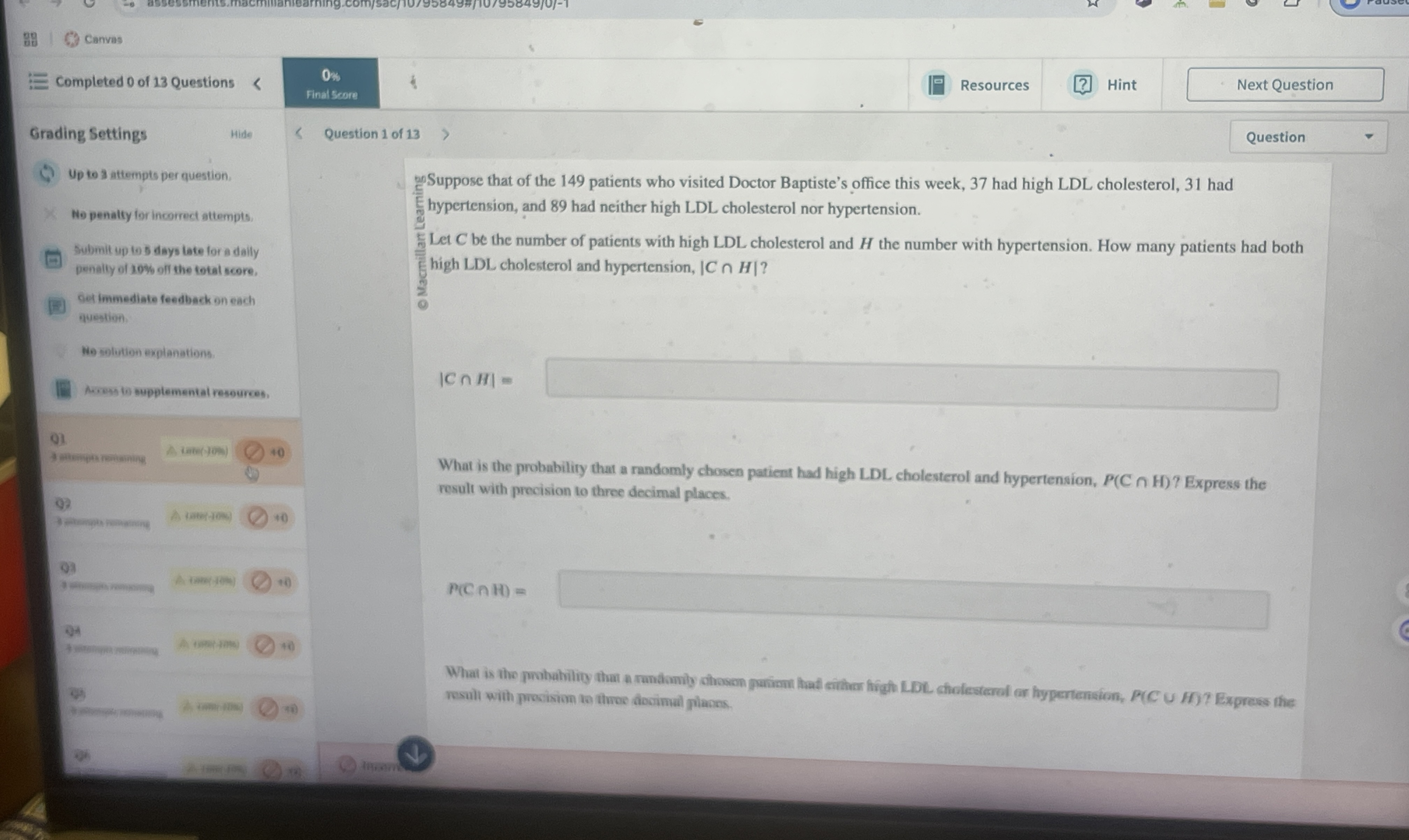 Solved CanvasCompleted 0 ﻿of 13 ﻿Questions0%Final | Chegg.com