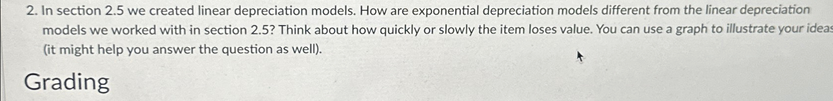 Solved How are exponential depreciation models different | Chegg.com