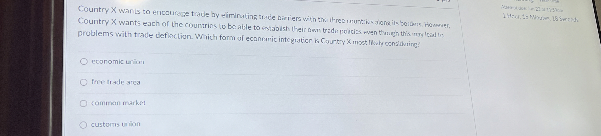 Solved Country x ﻿wants to encourage trade by eliminating | Chegg.com