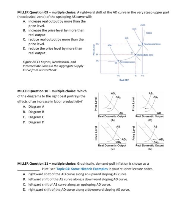 Solved MILLER Question 09 - multiple choice: A rightward | Chegg.com