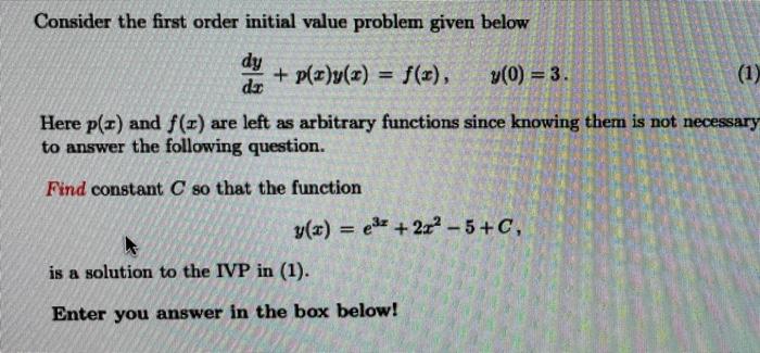 Solved Consider the first order initial value problem given | Chegg.com