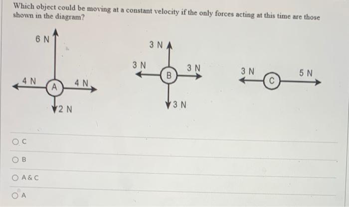 Solved Which object could be moving at a constant velocity | Chegg.com