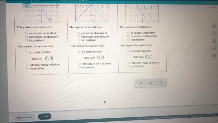 Solved wystems of linear equations from graphis For each | Chegg.com