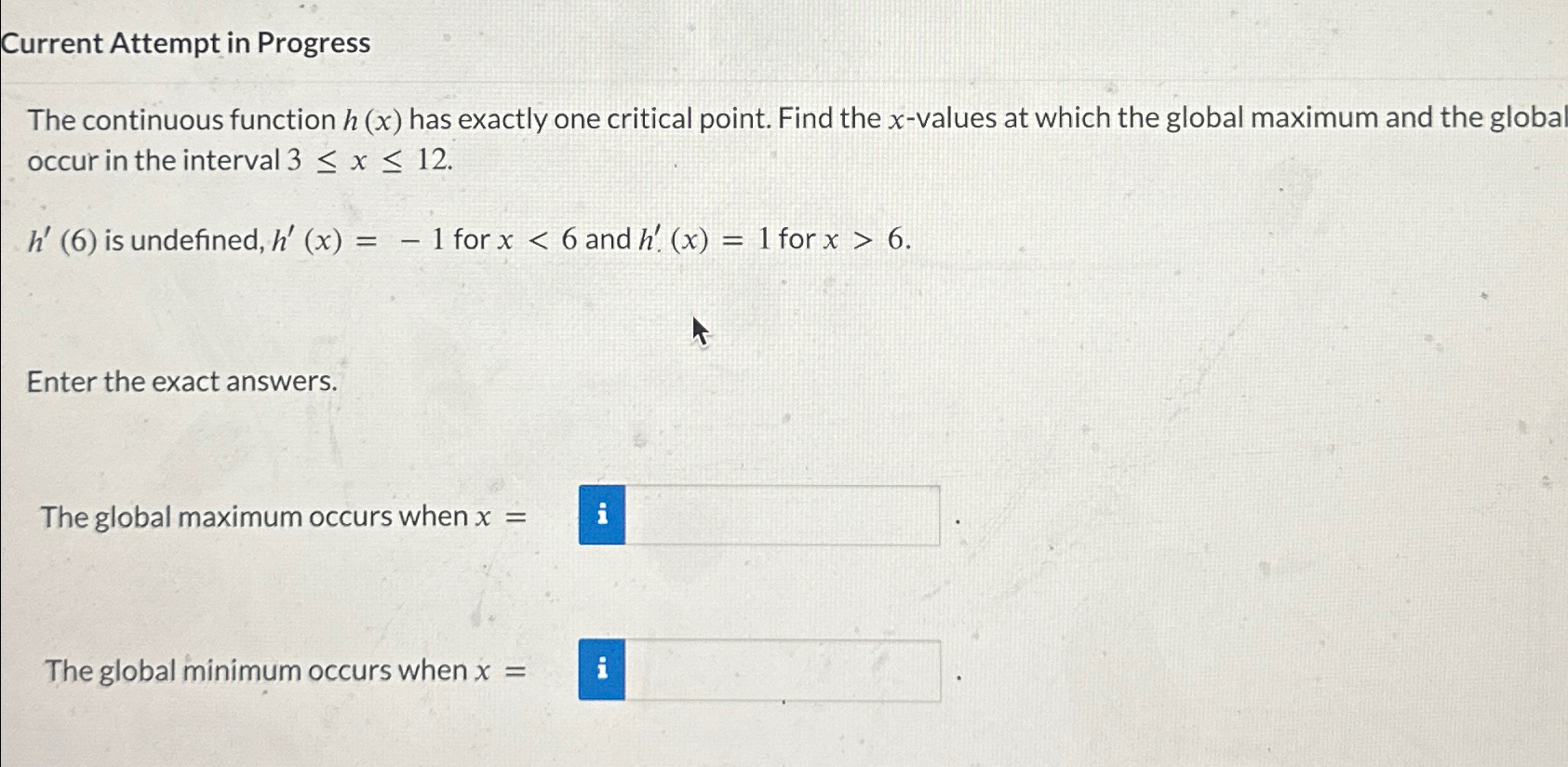 Solved Current Attempt in ProgressThe continuous function | Chegg.com
