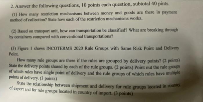 2. Answer the following questions, 10 points each | Chegg.com