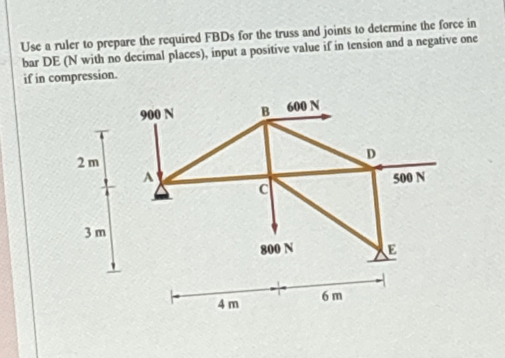 Solved Use a ruler to prepare the required FBDs for the | Chegg.com