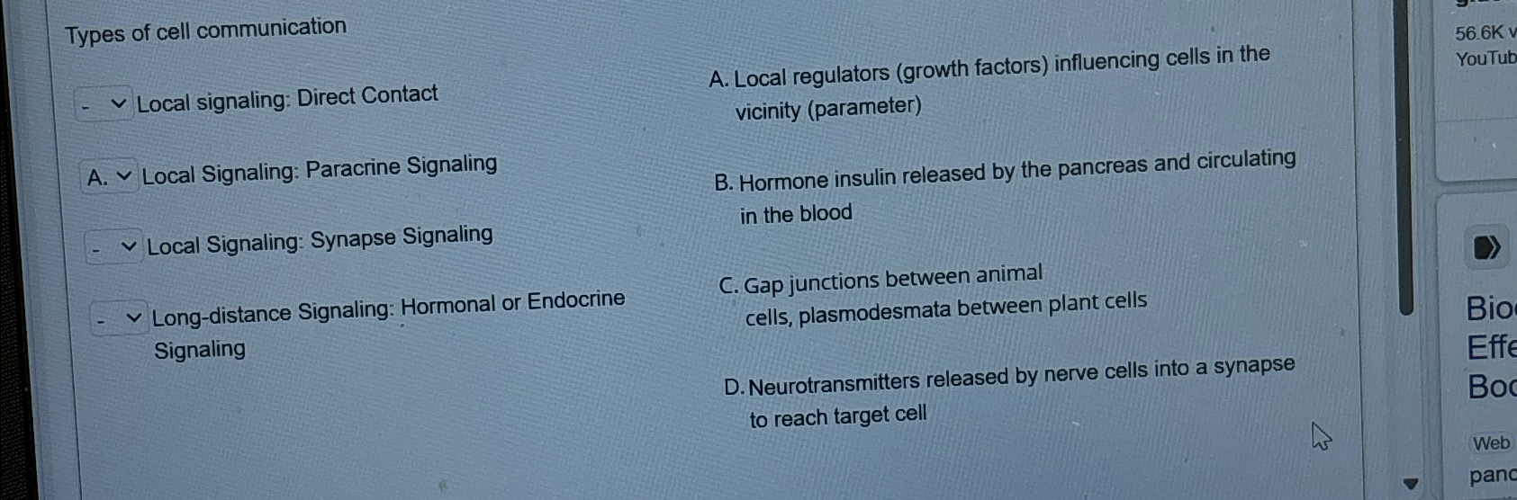Solved Types of cell communicationLocal signaling: Direct | Chegg.com