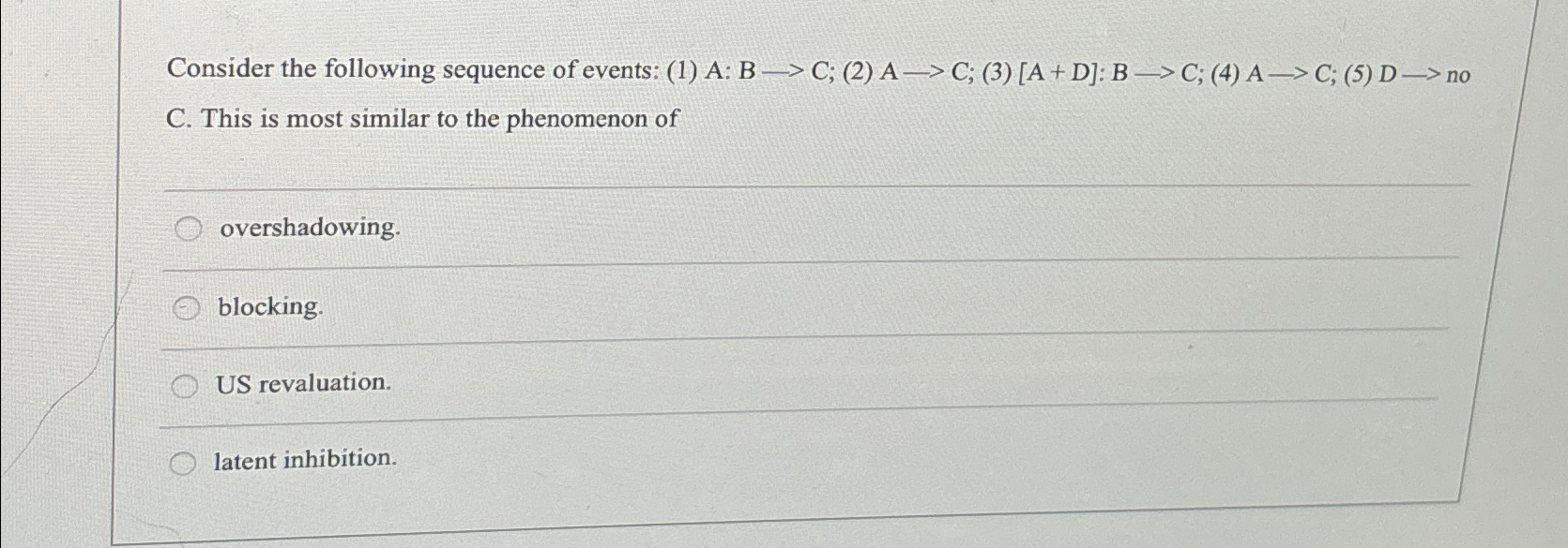 Solved Consider the following sequence of events: | Chegg.com