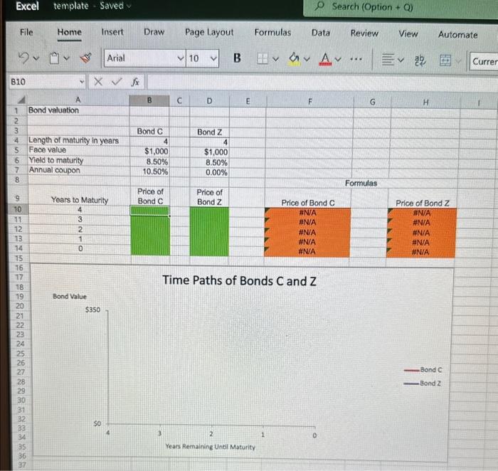 Solved Excel Online Structured Activity: Bond valuation An | Chegg.com