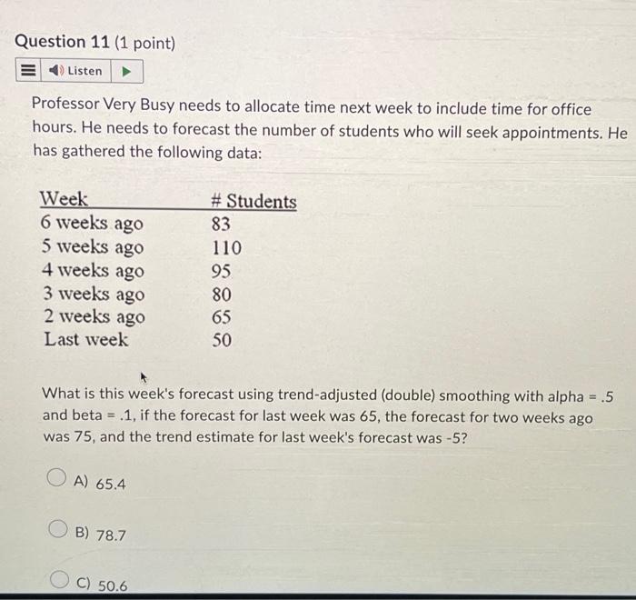 Solved Professor Very Busy needs to allocate time next week | Chegg.com