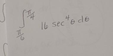Solved ∫π6π416sec4θdθ | Chegg.com