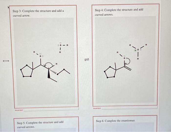 Solved Complete the mechanism for the acid-catalyzed | Chegg.com