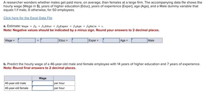 Solved Please answer each part accurately. Only provide the | Chegg.com