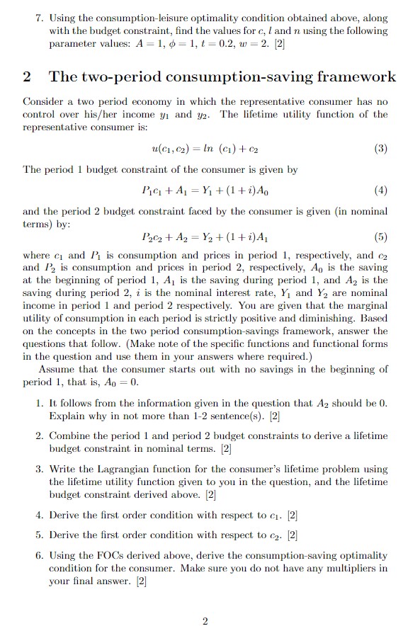 Solved parameter values: A=1,φ=1,t=0.2,w=2. [2]2 ﻿The | Chegg.com