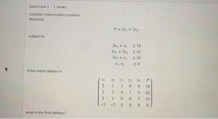 Solved QUESTION 1.1 POINT Rewrite the following linear | Chegg.com