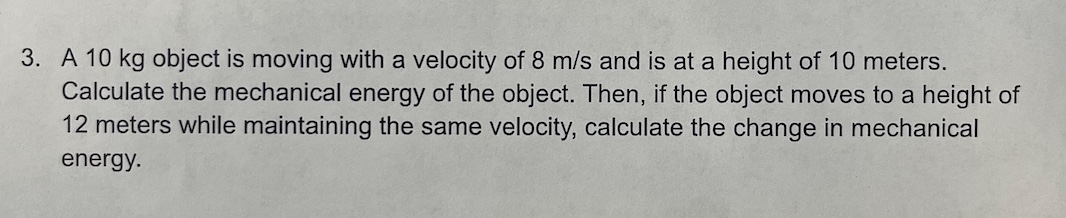 Solved 3. ﻿A 10 ﻿kg object is moving with a velocity of | Chegg.com
