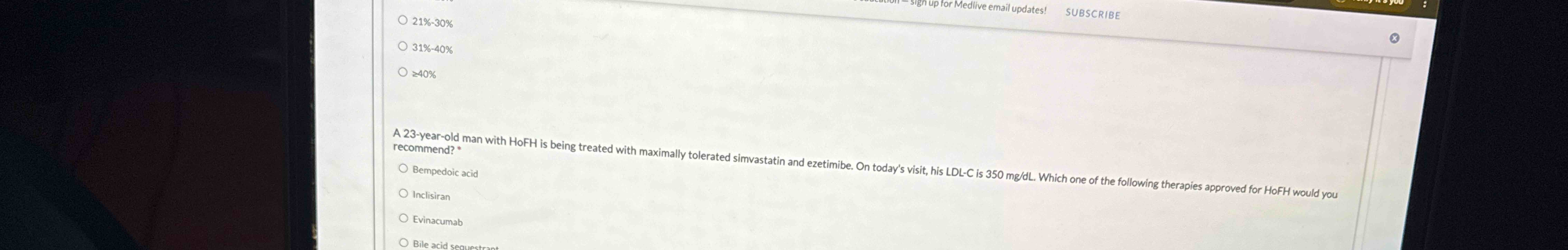 Solved 21%-30%31%-40%240%A 2.3-year-old man with HoFH is | Chegg.com