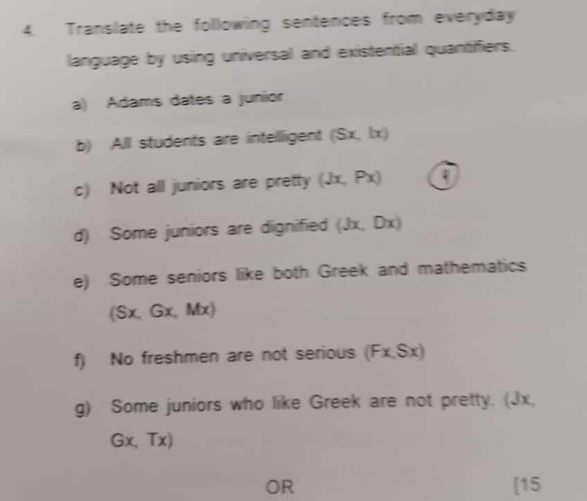 Solved Translate the following sentences from | Chegg.com