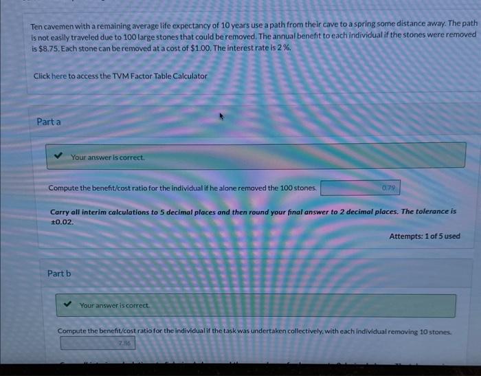 Solved Ten cavemen with a remaining average life expectancy | Chegg.com