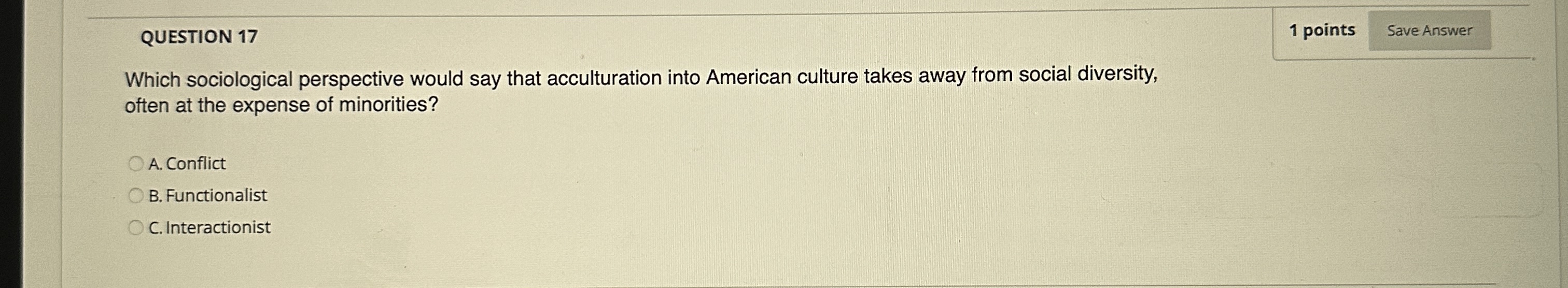 Solved QUESTION 171 pointsWhich sociological perspective | Chegg.com Solved QUESTION 171 pointsWhich sociological perspective | Chegg.com