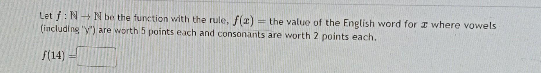 Solved Let \\( f: \\mathbb{N} \\rightarrow \\mathbb{N} \\) | Chegg.com