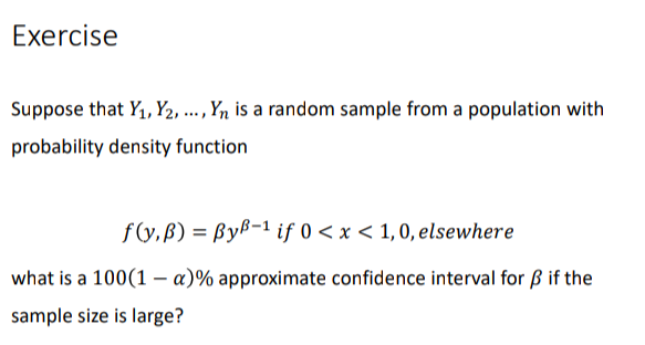 Solved Suppose that Y1,Y2,…,Yn is a random sample from a | Chegg.com