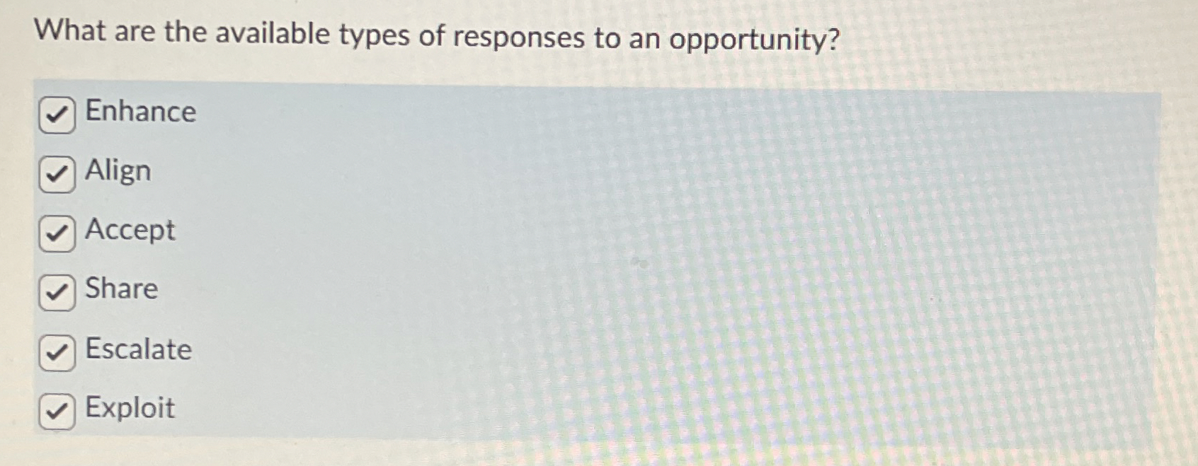 Solved What are the available types of responses to an | Chegg.com