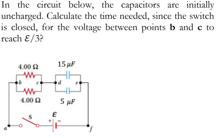 Solved In the circuit below, the capacitors are | Chegg.com