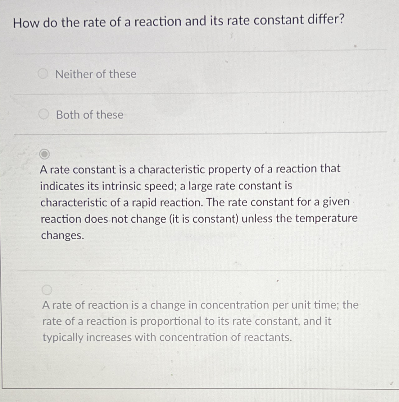 Solved How do the rate of a reaction and its rate constant | Chegg.com